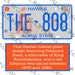 SVG/PNG 3 Hawaii “THE 808” Aloha State License Plate Designs - Etsy
