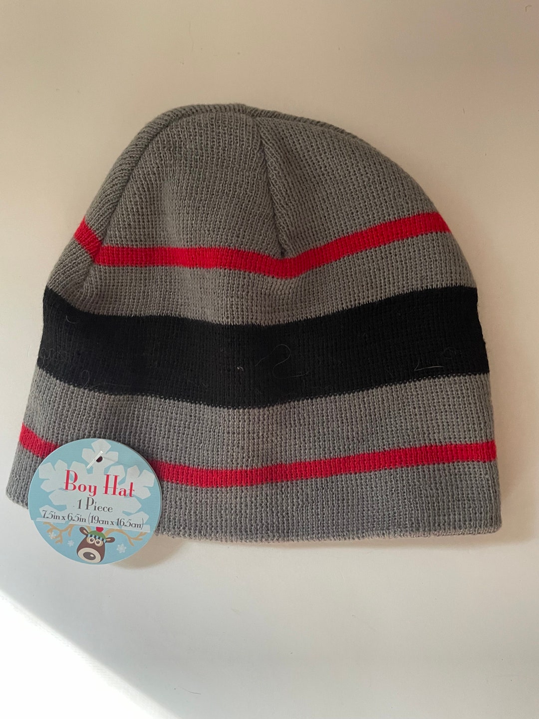 One Piece Boys Grey Striped Hat - Etsy