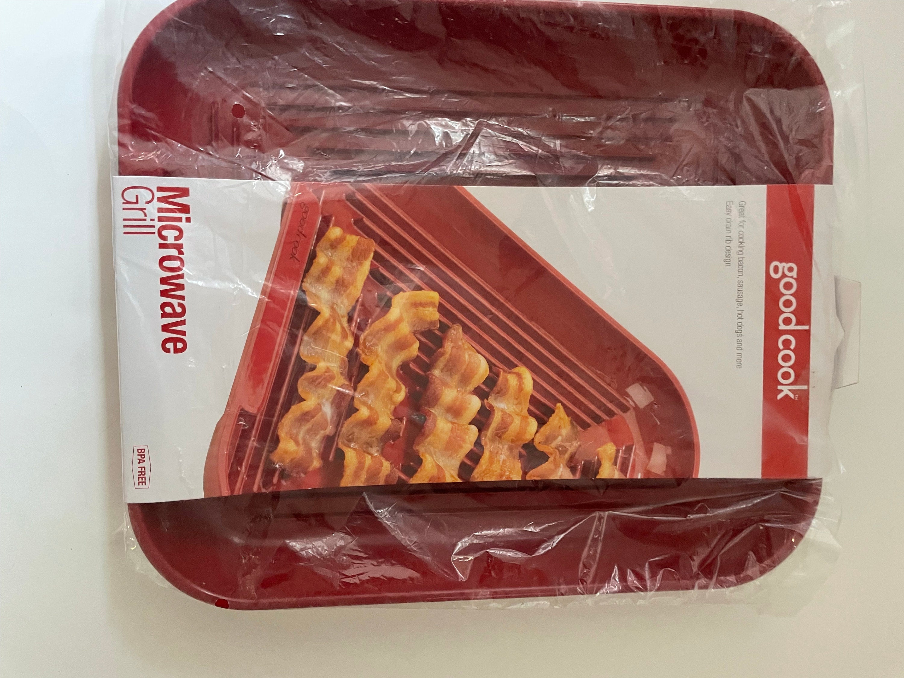 BPA Free Microwave Grill for Bacon Sausage Hot Dogs With Easy Drain Rib ...