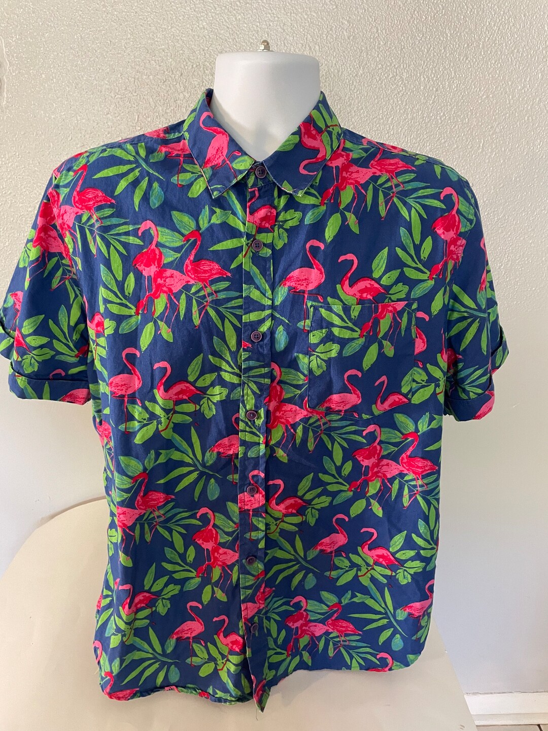 Joe Marlin Tapered Fit Men's Large Cotton Short Sleeve Cuff Pink ...