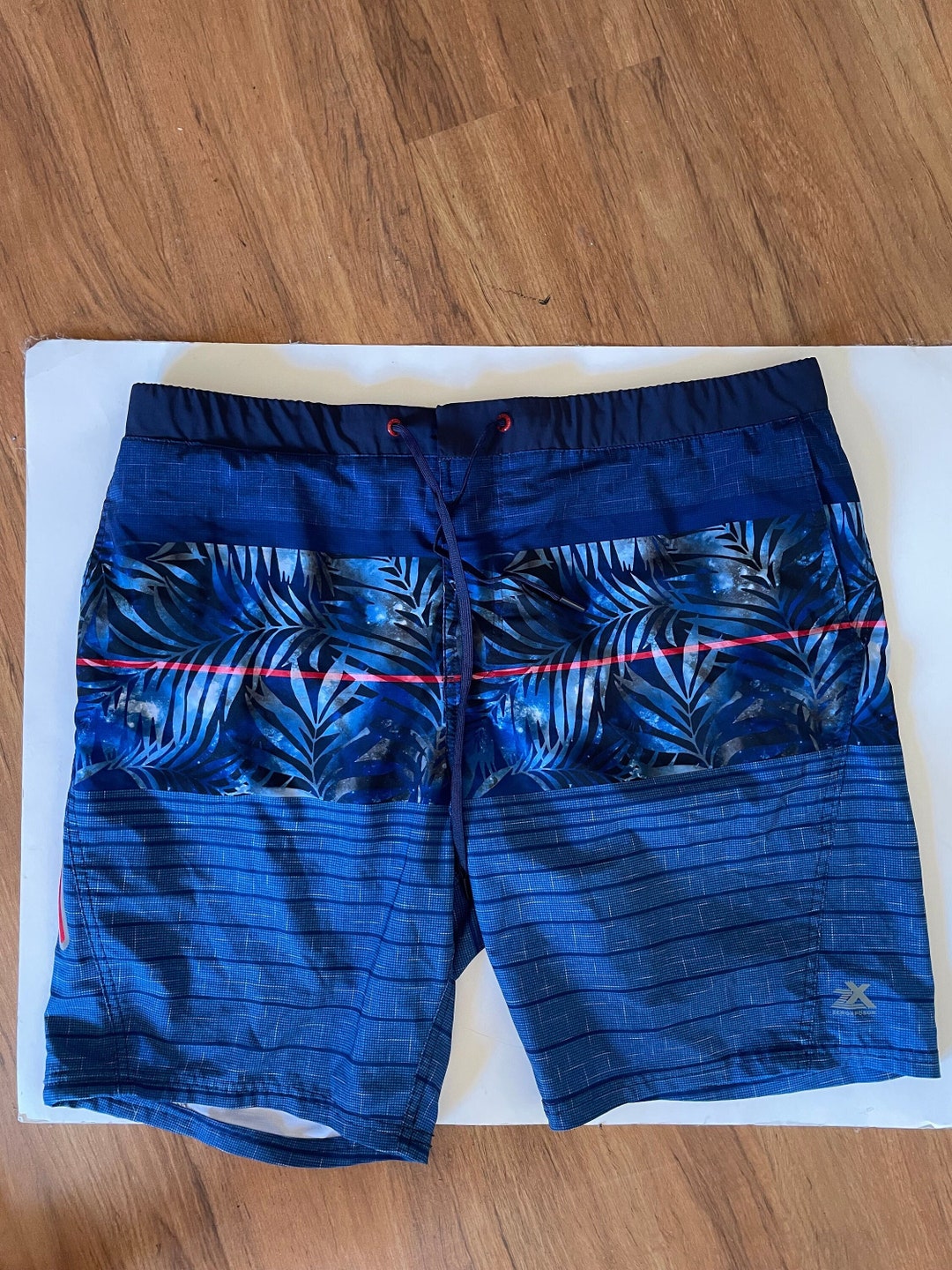 Men's XL Blue Zeroxposur Draw String Swim Trunks With Side Pockets - Etsy