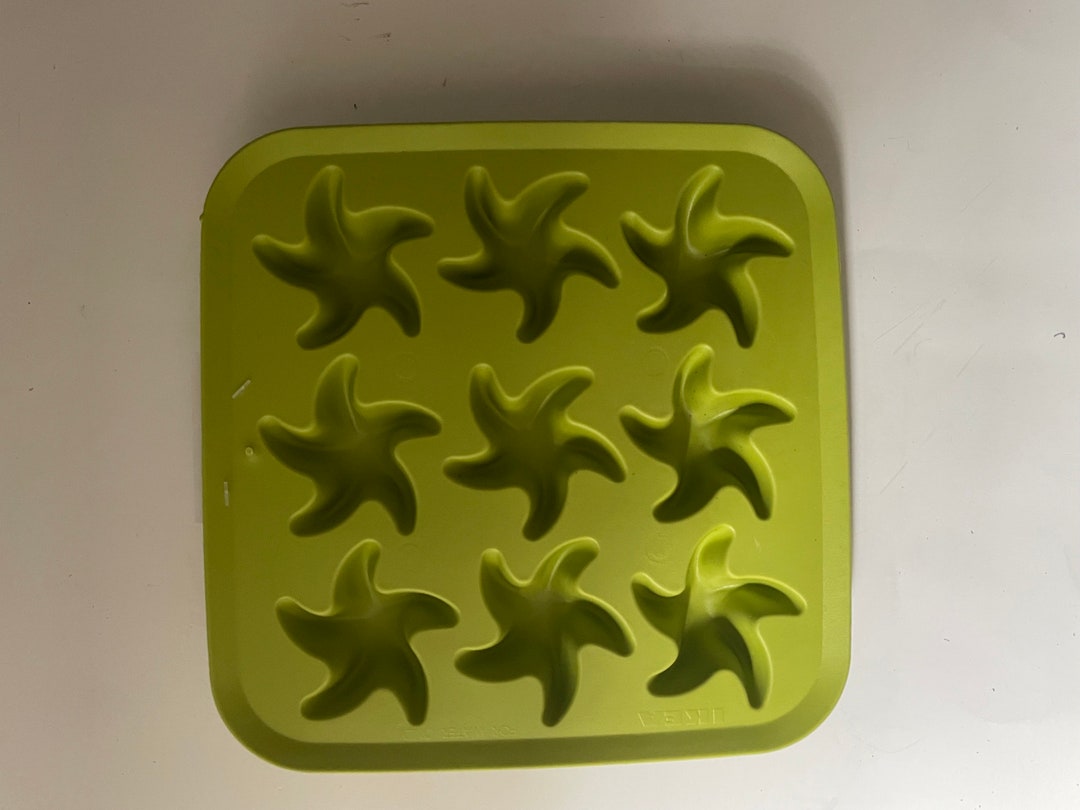 One IKEA Green Ice Cube Tray With Nine Star Shaped Silicone Molds - Etsy