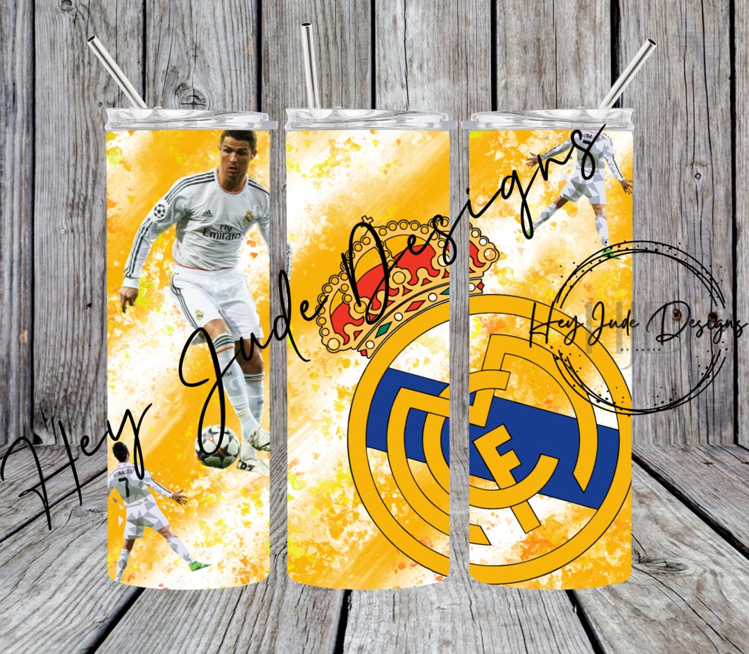 20 Oz Real Madrid Soccer Tumbler Wrap PNG for Sublimation, Digital ...