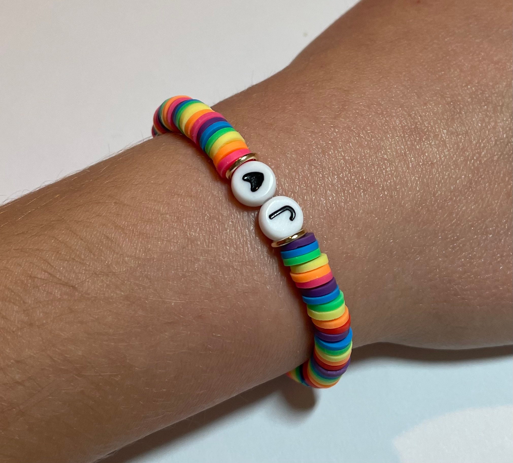 Rainbow Initial - Etsy