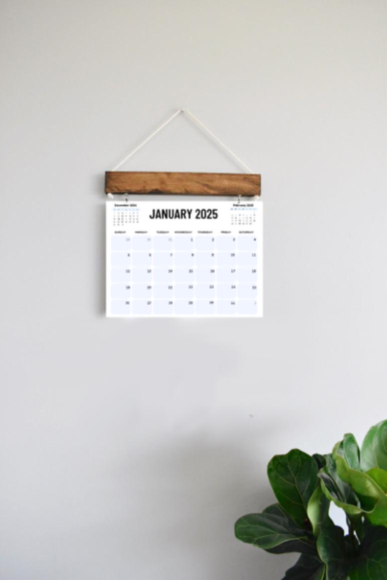 2025 Minimalist Printable Monthly Calendar Template | INSTANT DOWNLOAD ...
