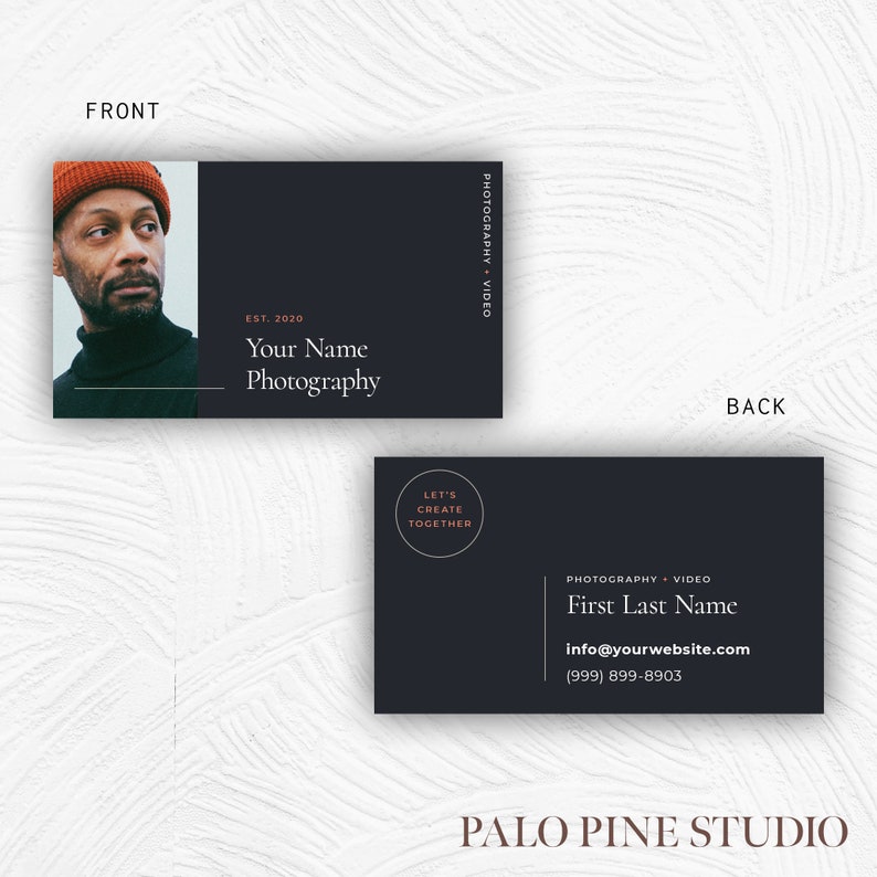 Dark, Modern Photography Pricing Guide and Business Card Kit Bundle Set ...