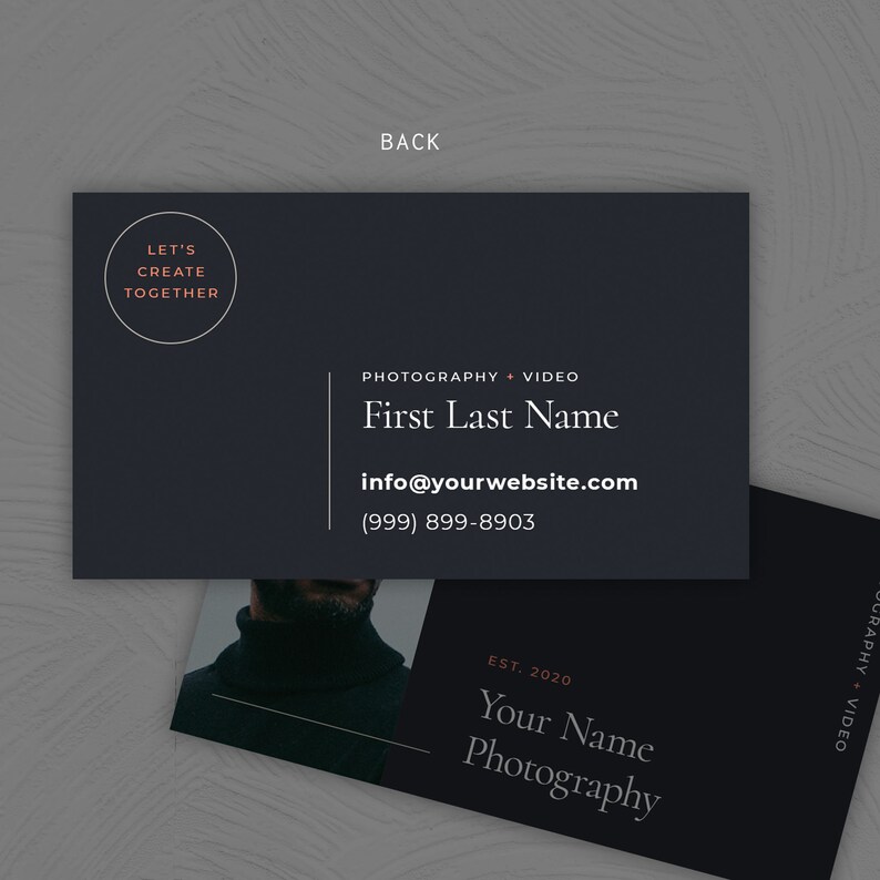 Dark, Modern Photography Pricing Guide and Business Card Kit Bundle Set ...