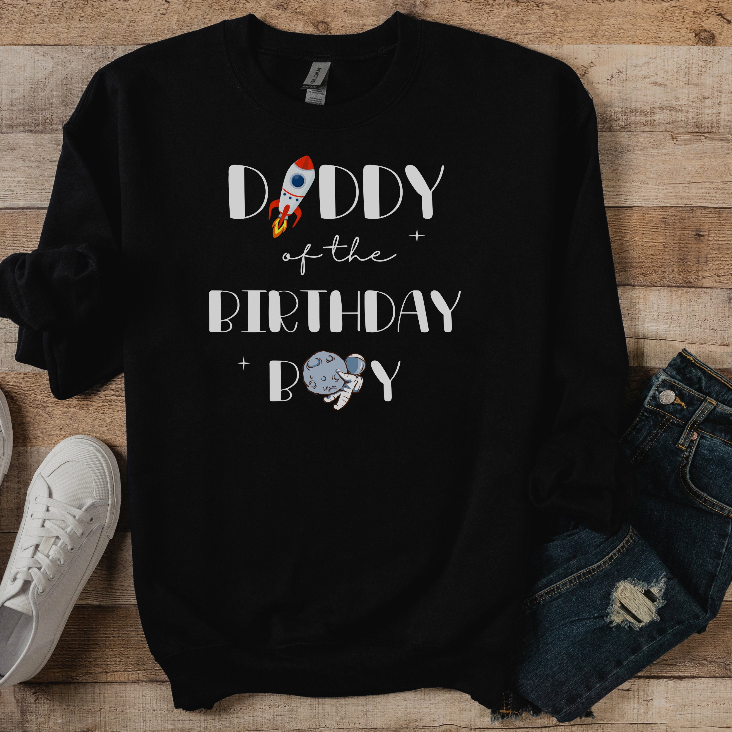 Dad of Birthday Boy Space Shirt, Mom of Birthday Boy Space T-shirt ...