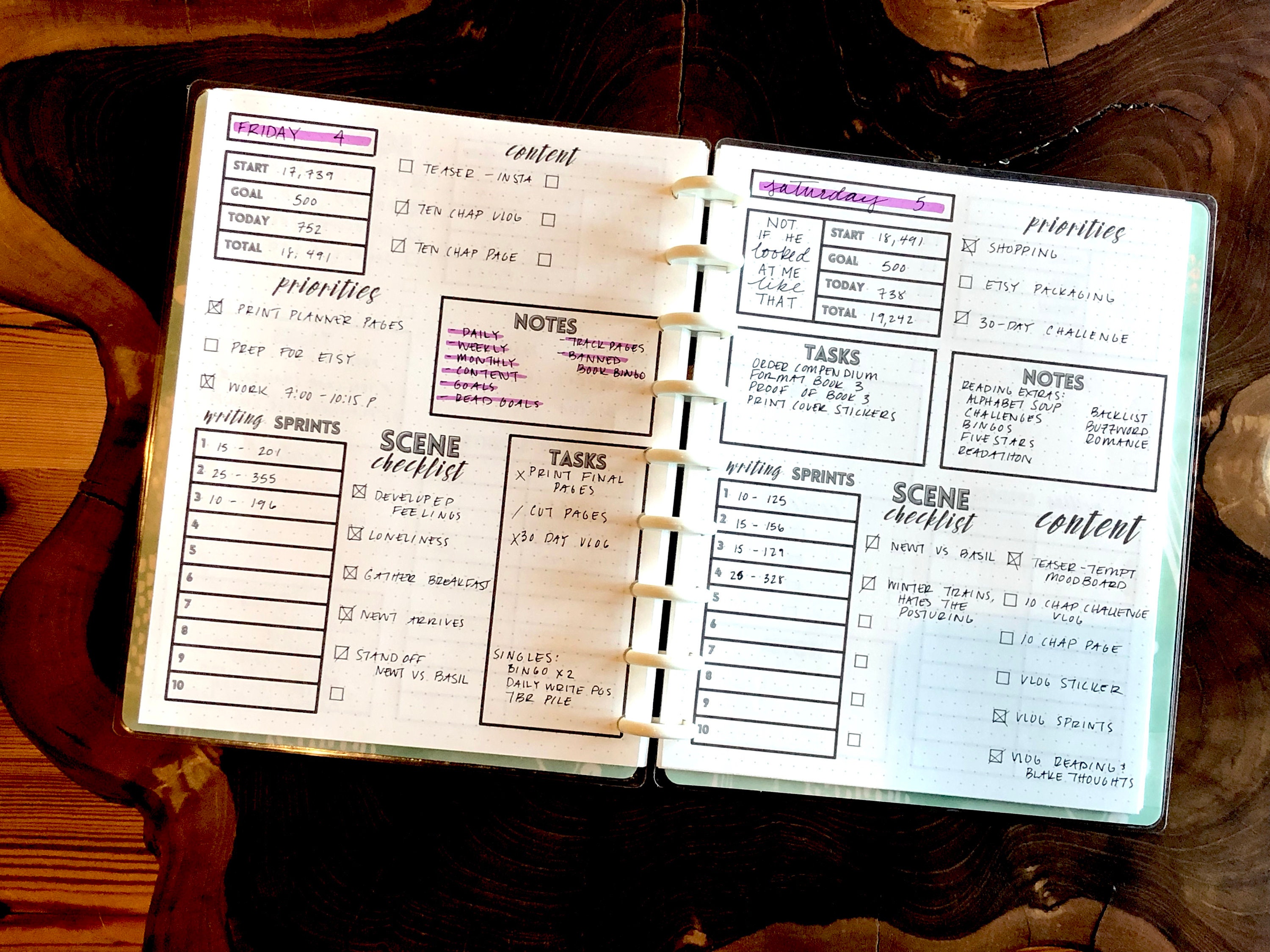 Writing Planner Printable – Sprint & Word Count Trackers (PDF Download ...
