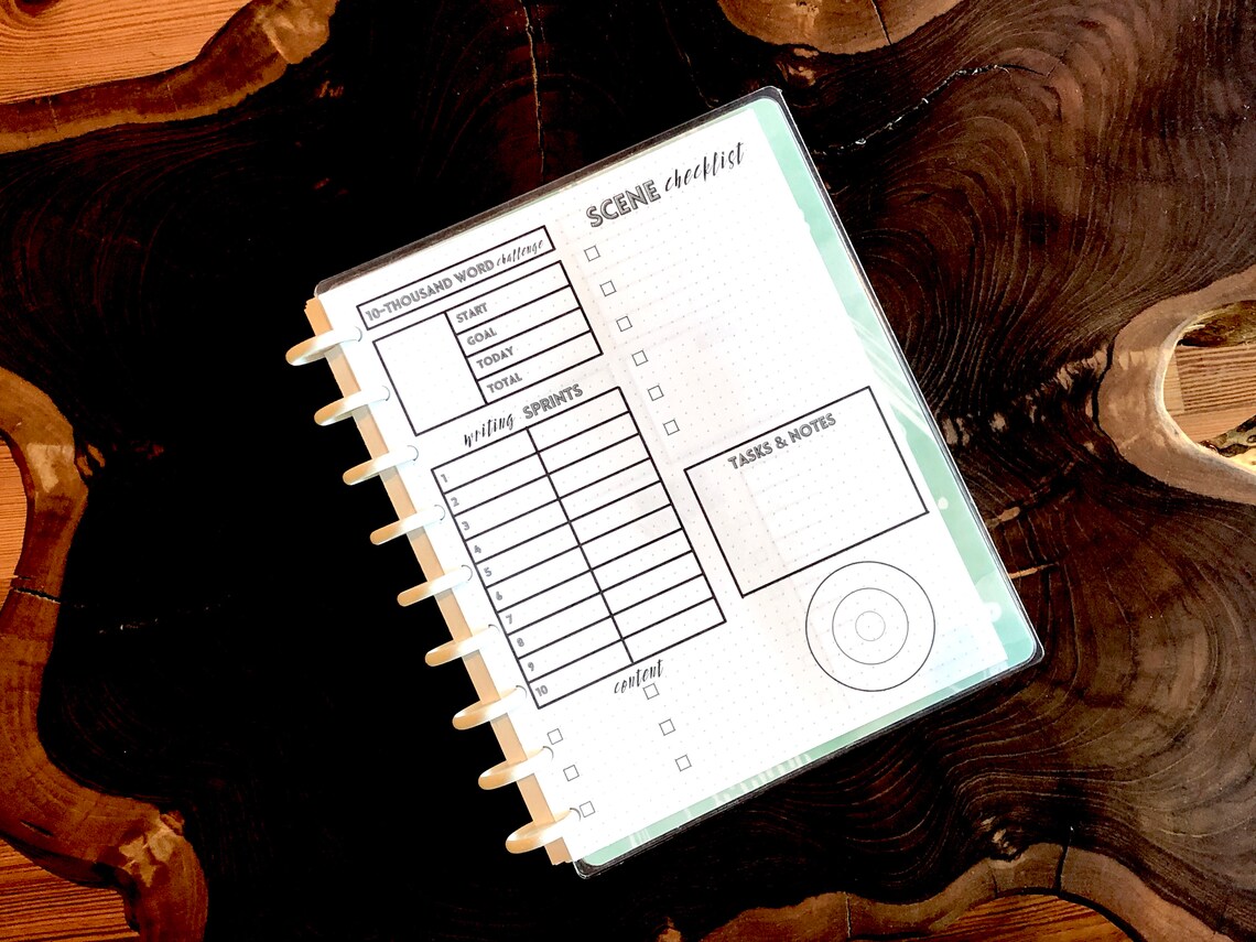 20 Pages Writing Planner Printable Sprint Tracker Word Count Tracker ...