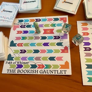The Bookish Gauntlet TBR Game | Printable Reading Challenge | Digital ...