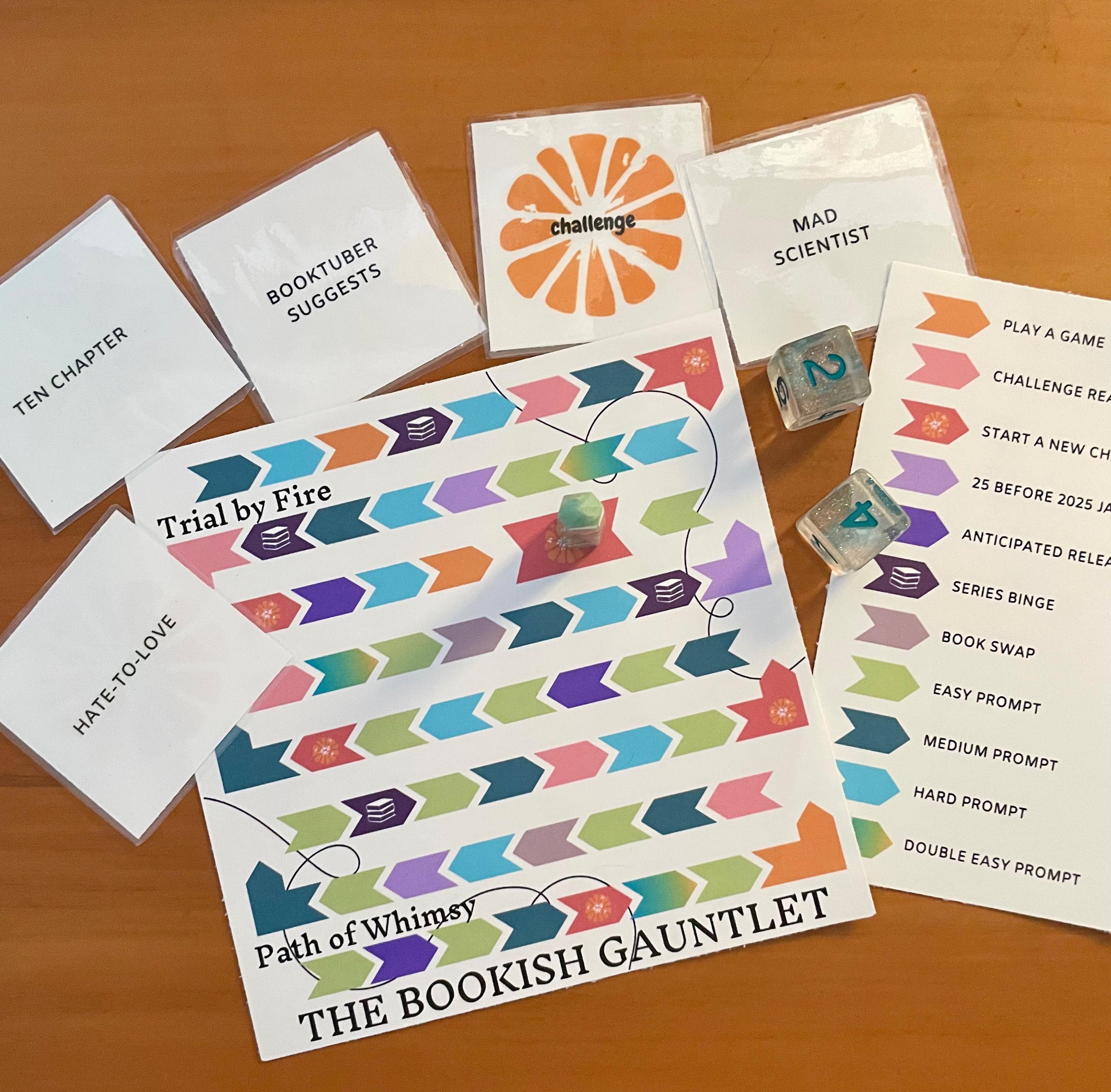 The Bookish Gauntlet TBR Game | Printable Reading Challenge | Digital ...