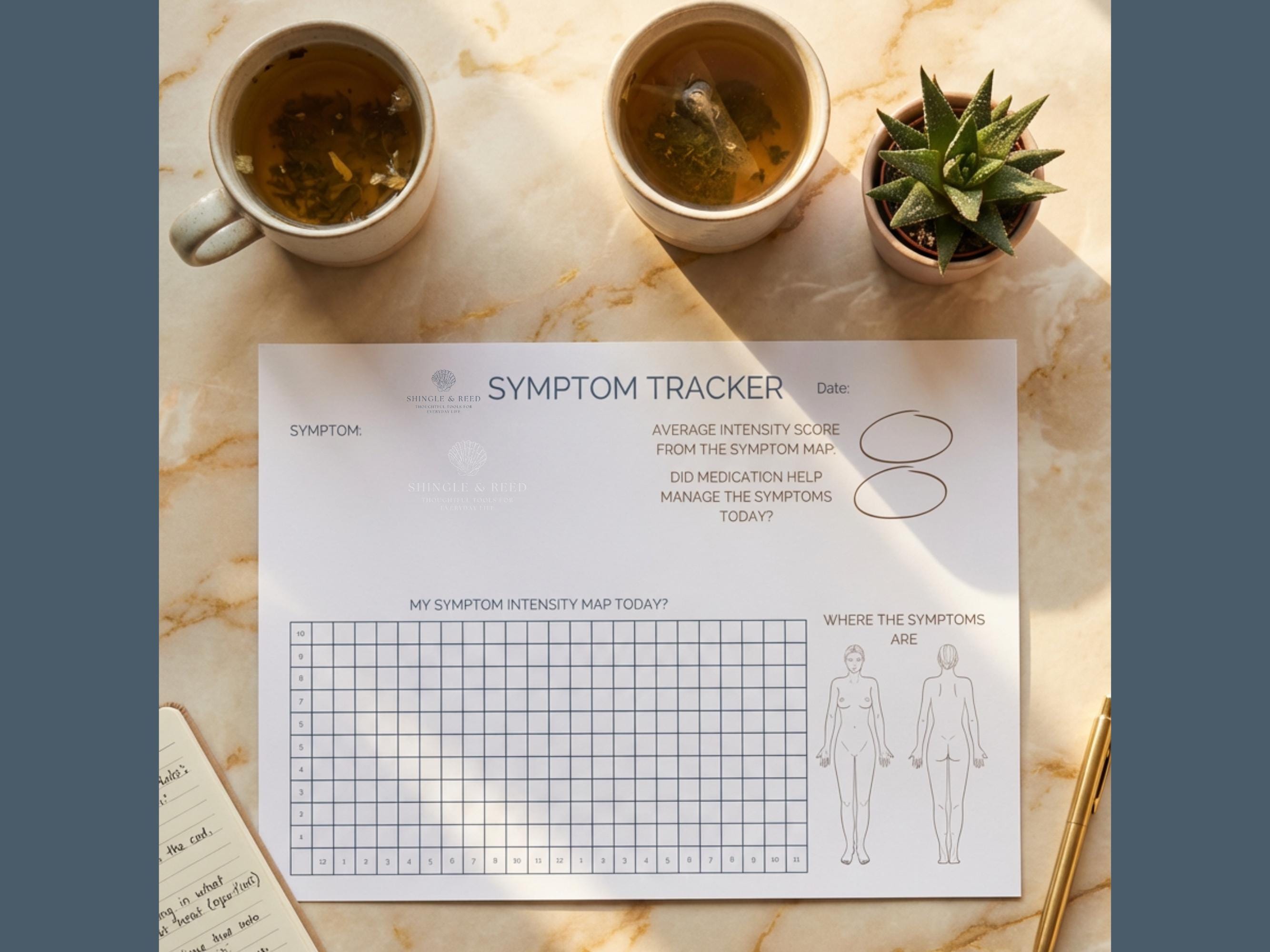 Daily Symptom Tracker Printable | Chronic Illness Symptom Log PDF ...