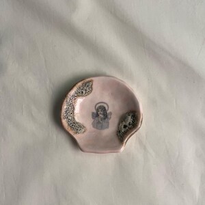 Shell Trinket Dishes - Porcelain - Angels & Flowers - Etsy
