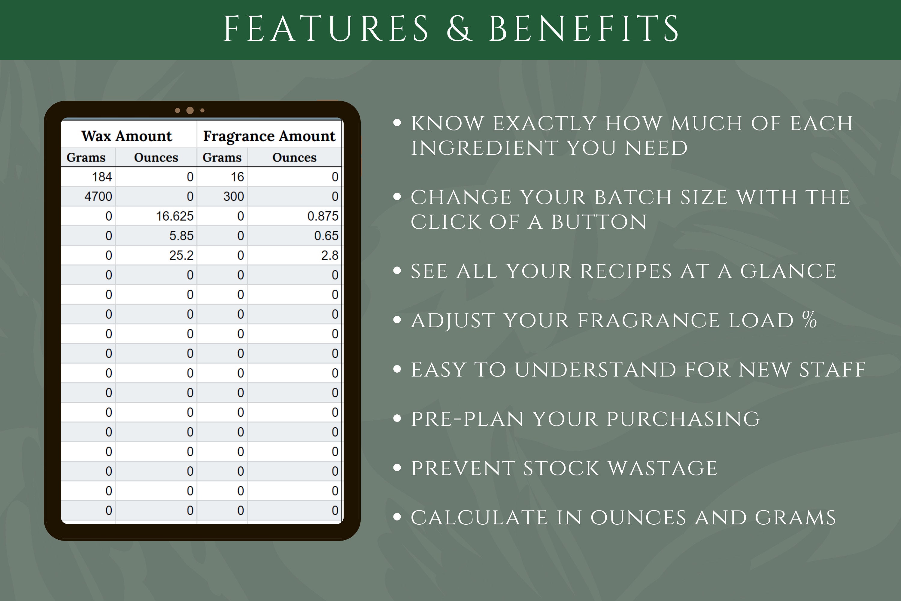 Ultimate Candle Calculator, Candle Recipe Tracking, Candle Spreadsheet ...