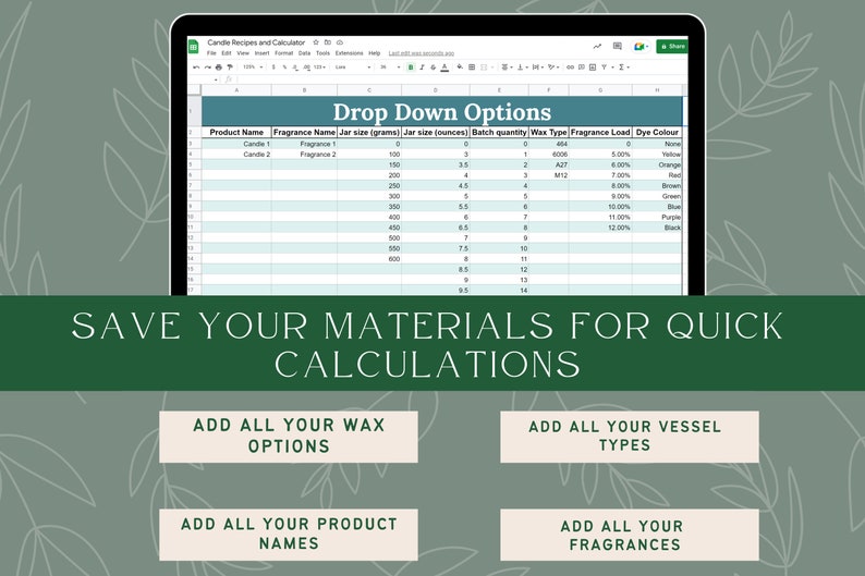 Ultimate Candle Calculator Candle Recipe Tracking Candle - Etsy