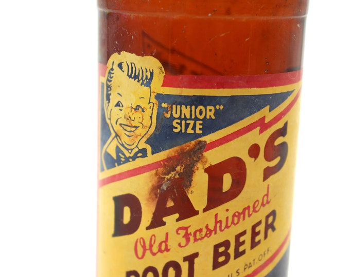 Vintage Dad's Root Beer Bottle - 1950s, 1960s, Soda, Pop, Glass, Brown ...