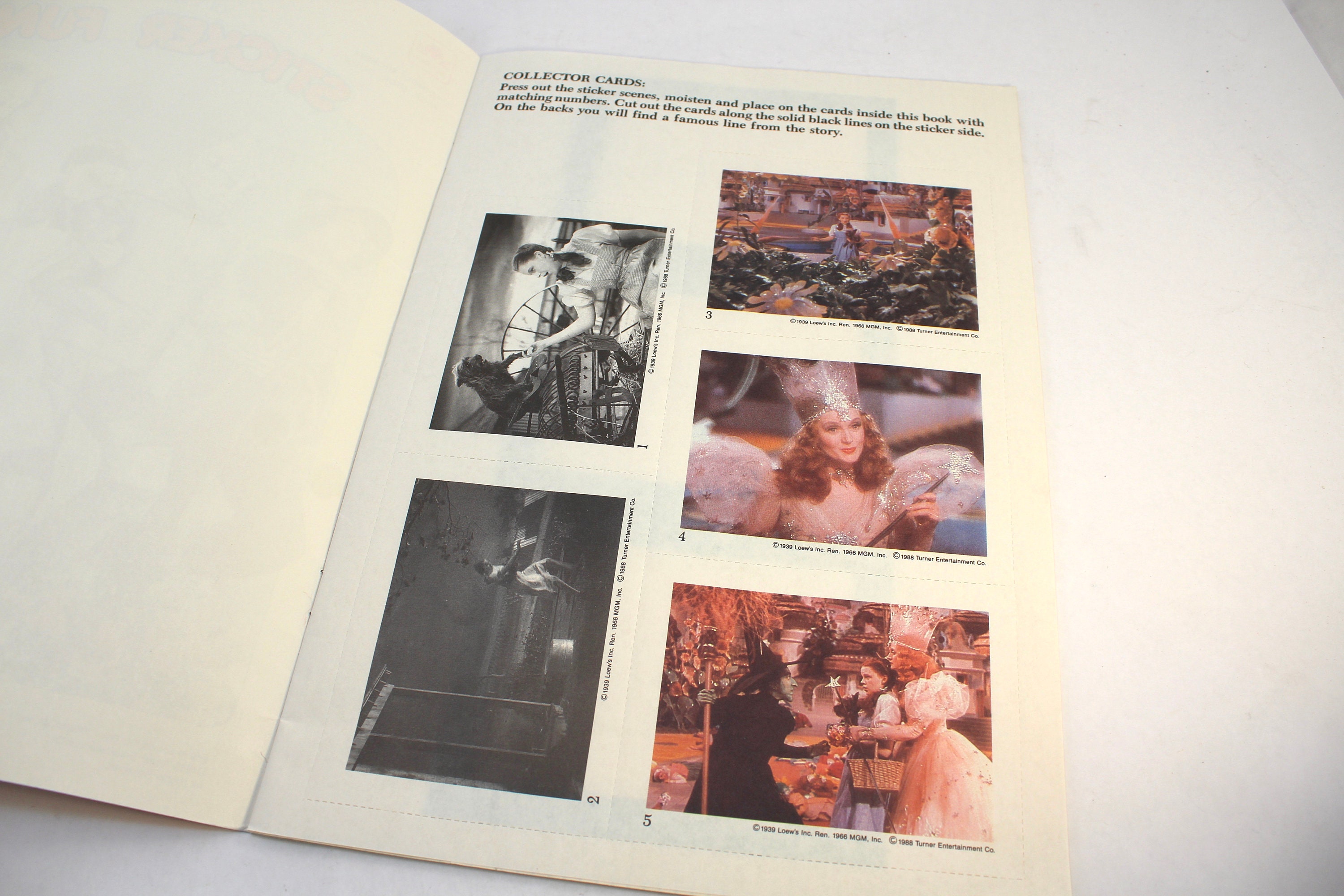 Vintage 1988 Wizard of Oz Sticker Fun Book Hardcover - Etsy