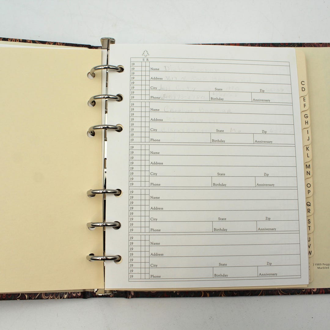 Cute Vintage 1980s Telephone and Address Book - Empty, Unused ...