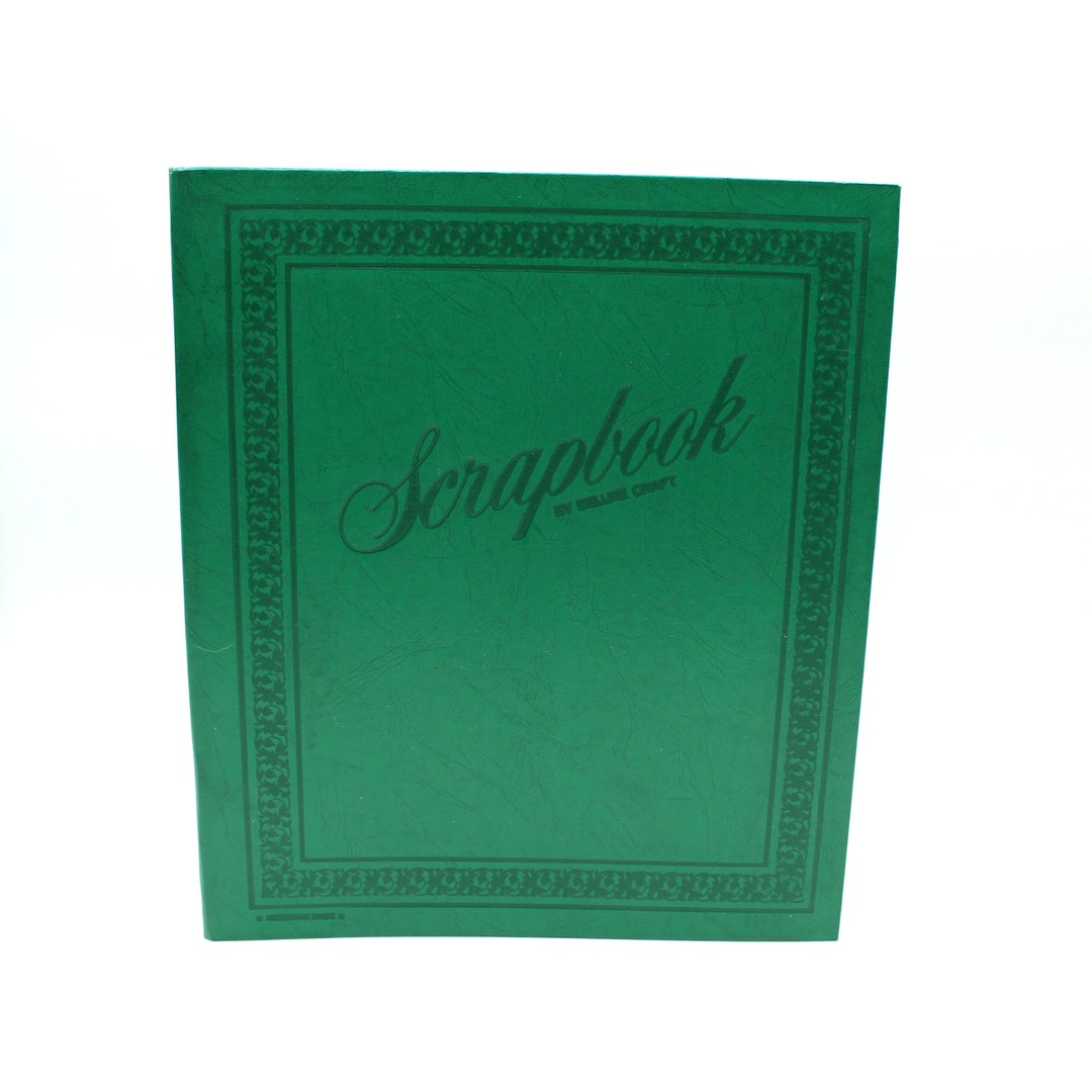 LARGE Vintage Green Scrapbook, Empty Unused, Vinyl Cover, Photo Album ...