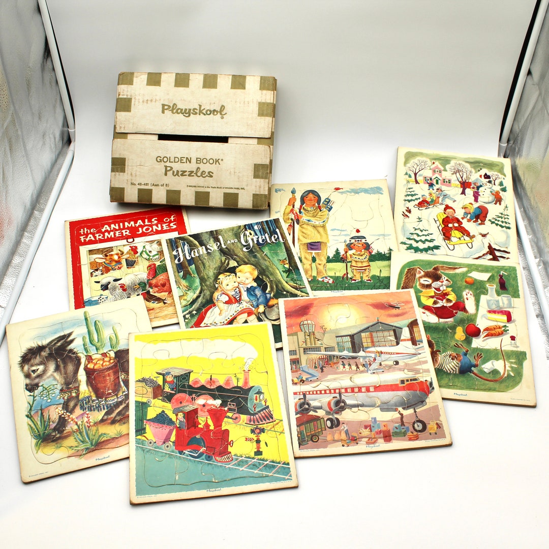 COMPLETE Playskool Little Golden Book Jigsaw Puzzle Set - Etsy