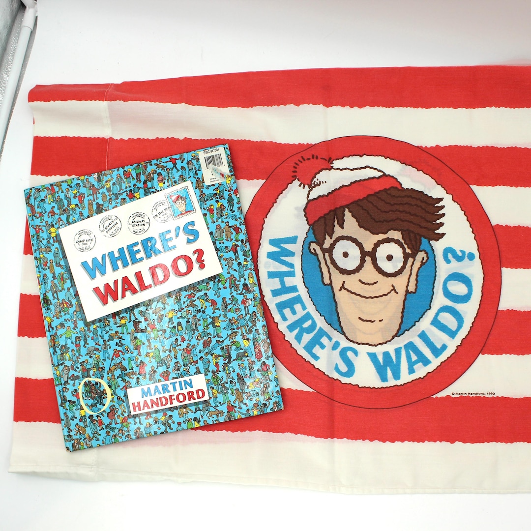 Vintage "where's Waldo" Book and Pillowcase - 1987, 1980s, 1990s, Where ...