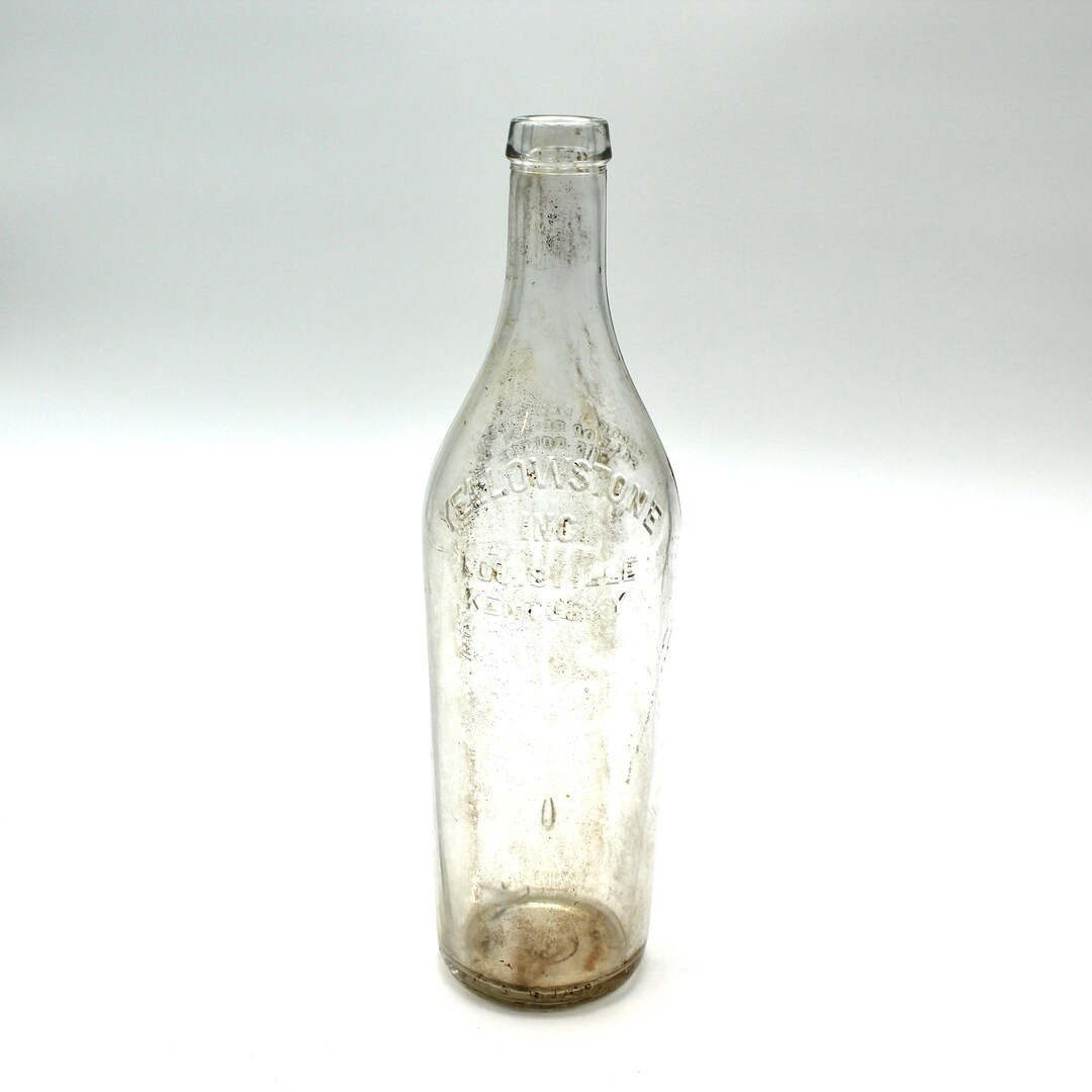 Vintage Yellowstone Inc. Whiskey Bottle - Bourbon, Glass, Clear ...