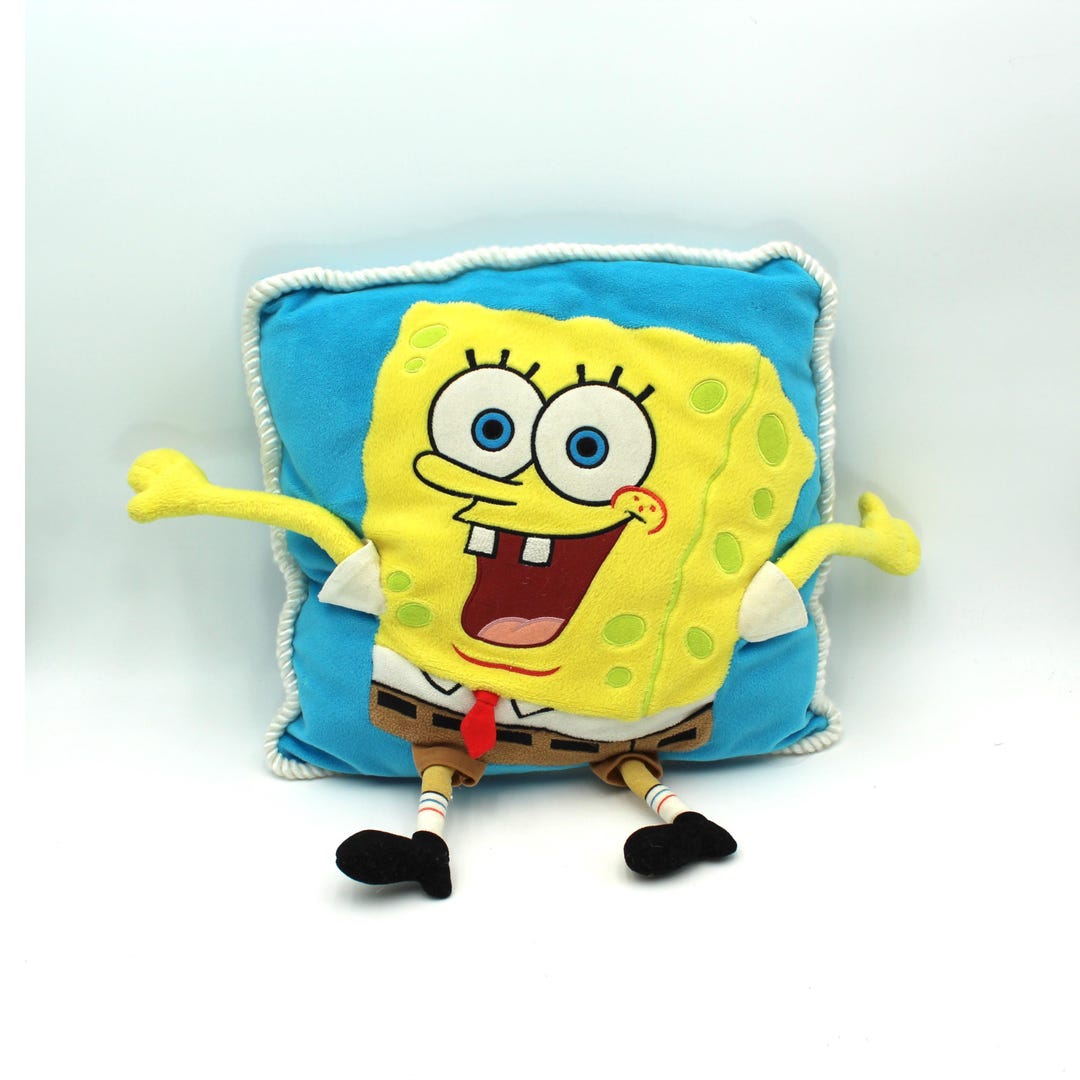 Vintage 2000s Spongebob Squarepants Throw Pillow - Plush, Stuffed ...