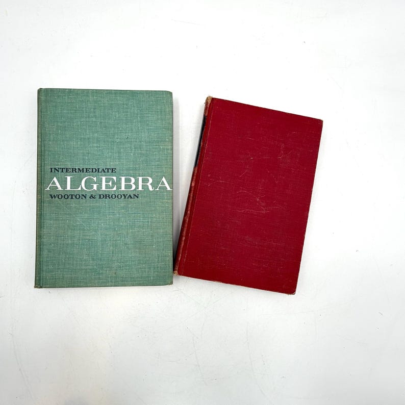 Two Vintage Algebra Textbooks - Mathematics, Mid Century, Antique ...
