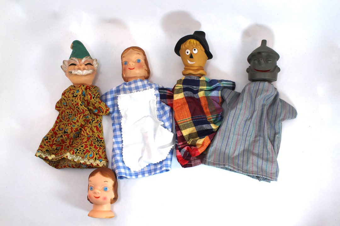 Vintage 1960s Wizard of Oz Hand Puppets Proctor & Gamble, Plastic Head ...