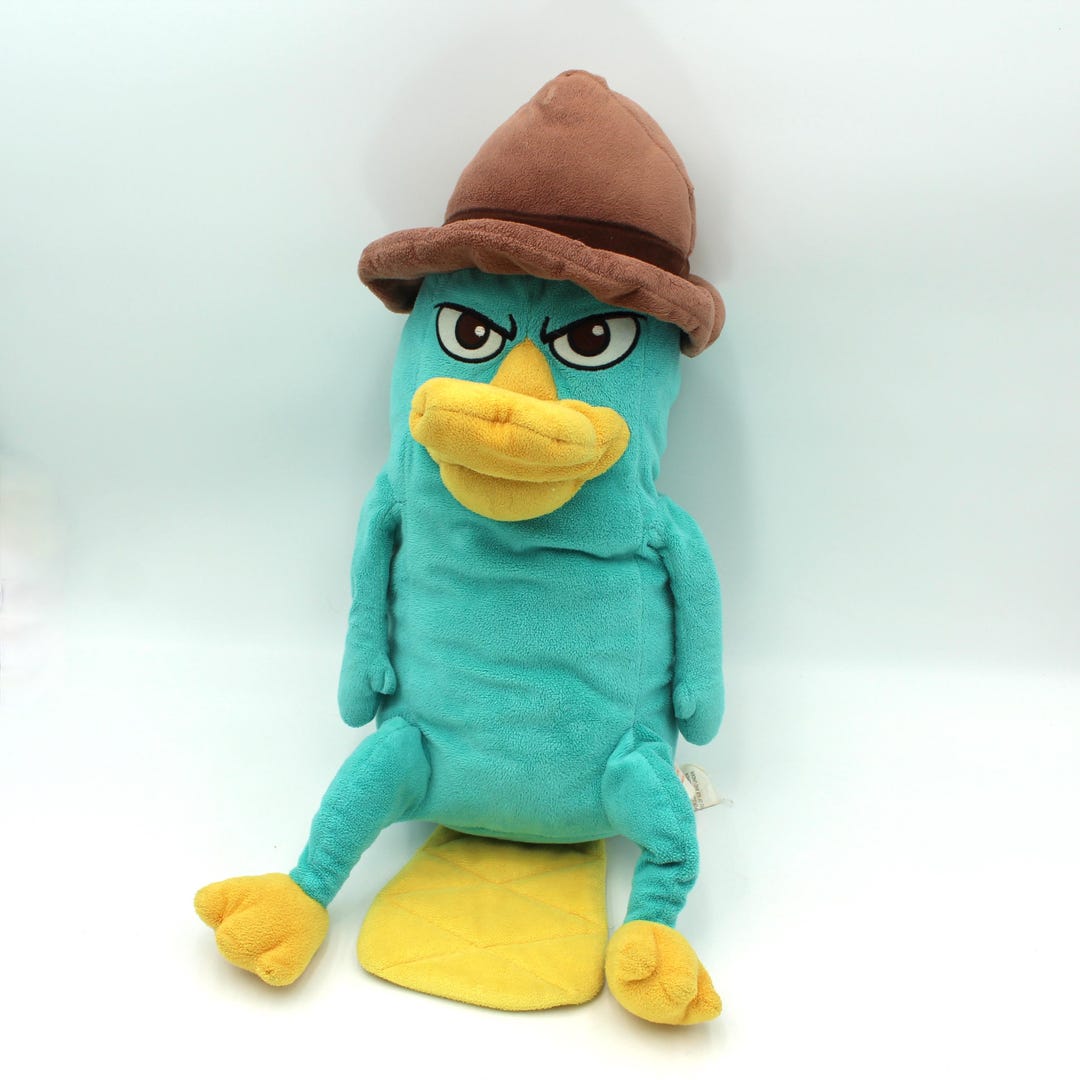 LARGE Vintage Phineas and Ferb Agent P Perry the Platypus Stuffed ...