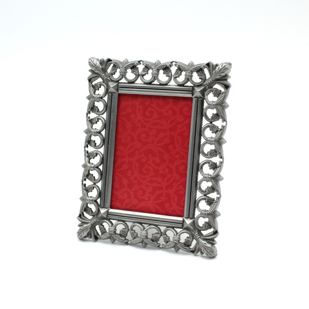 Vintage 2x3 Silver Picture Frame - Small, Tiny, Empty, Gunmetal, Dark ...