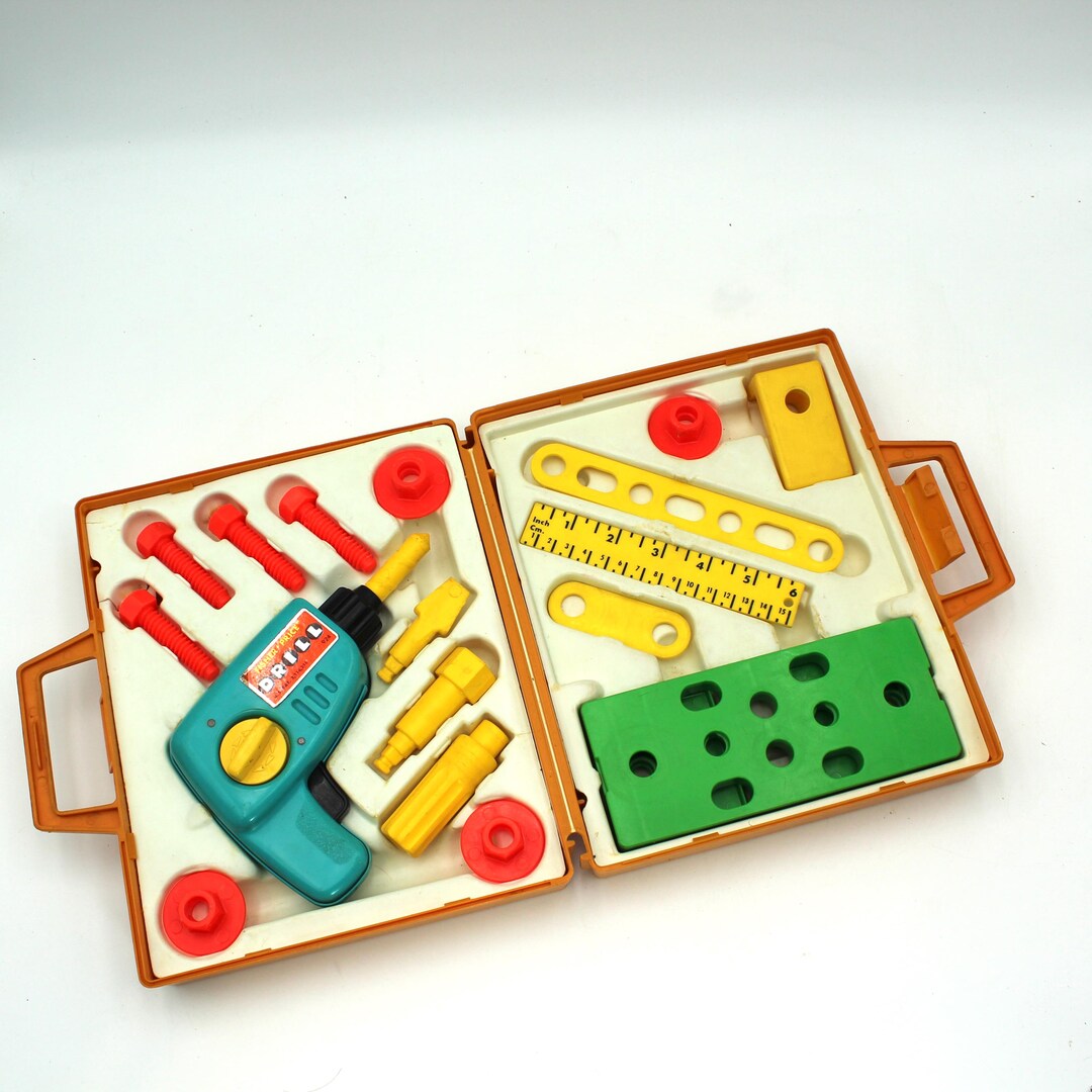 COMPLETE Vintage Fisher Price Tool Kit - 1980s, 1970s, Case, Drill ...
