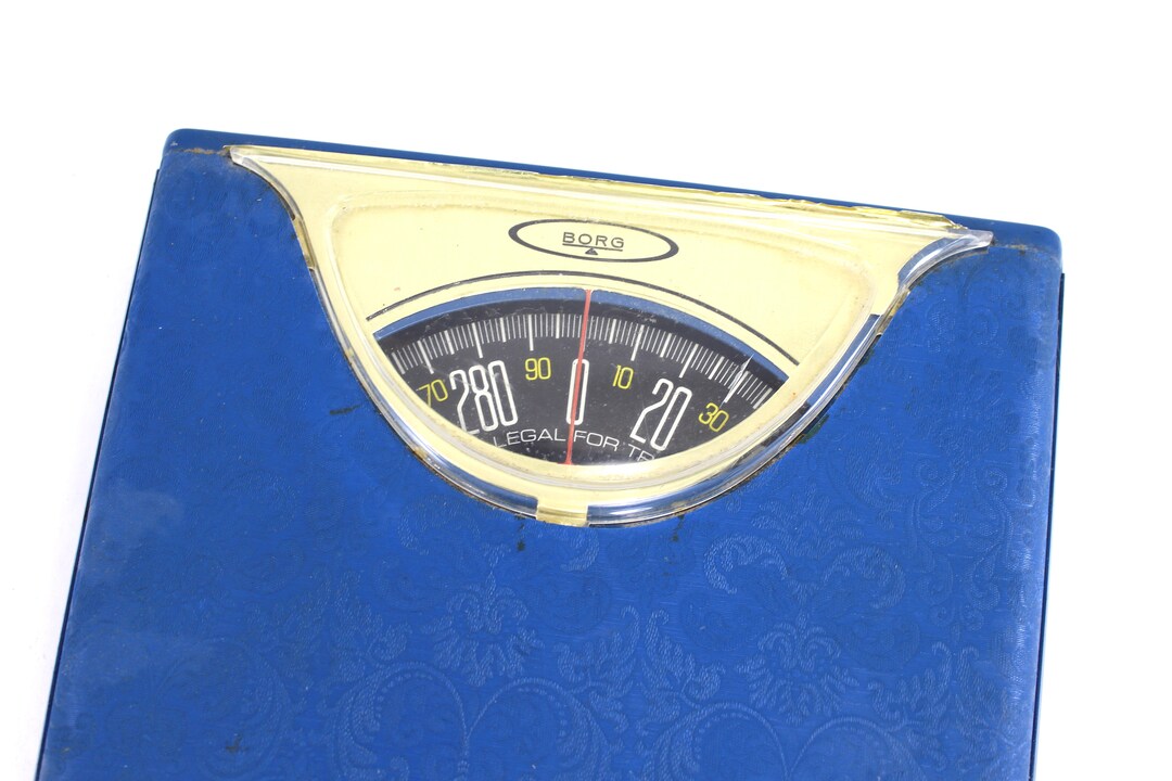 Vintage Blue Bath Scale Borg Brand, Metal, Pastel, Analog, Weight ...