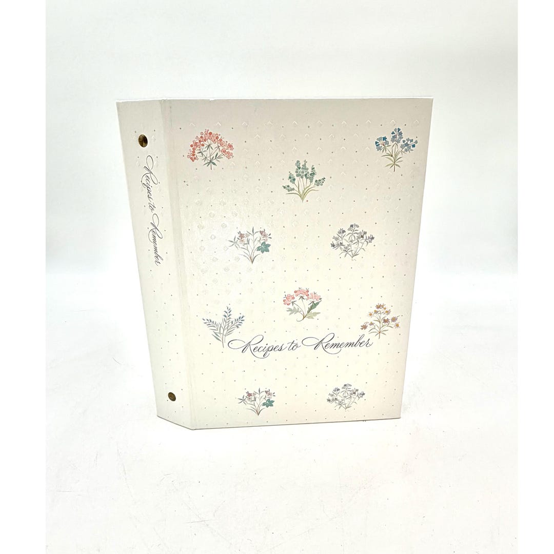 1980s Vintage Recipe Card Organizer Binder - Storage, File, Holder ...