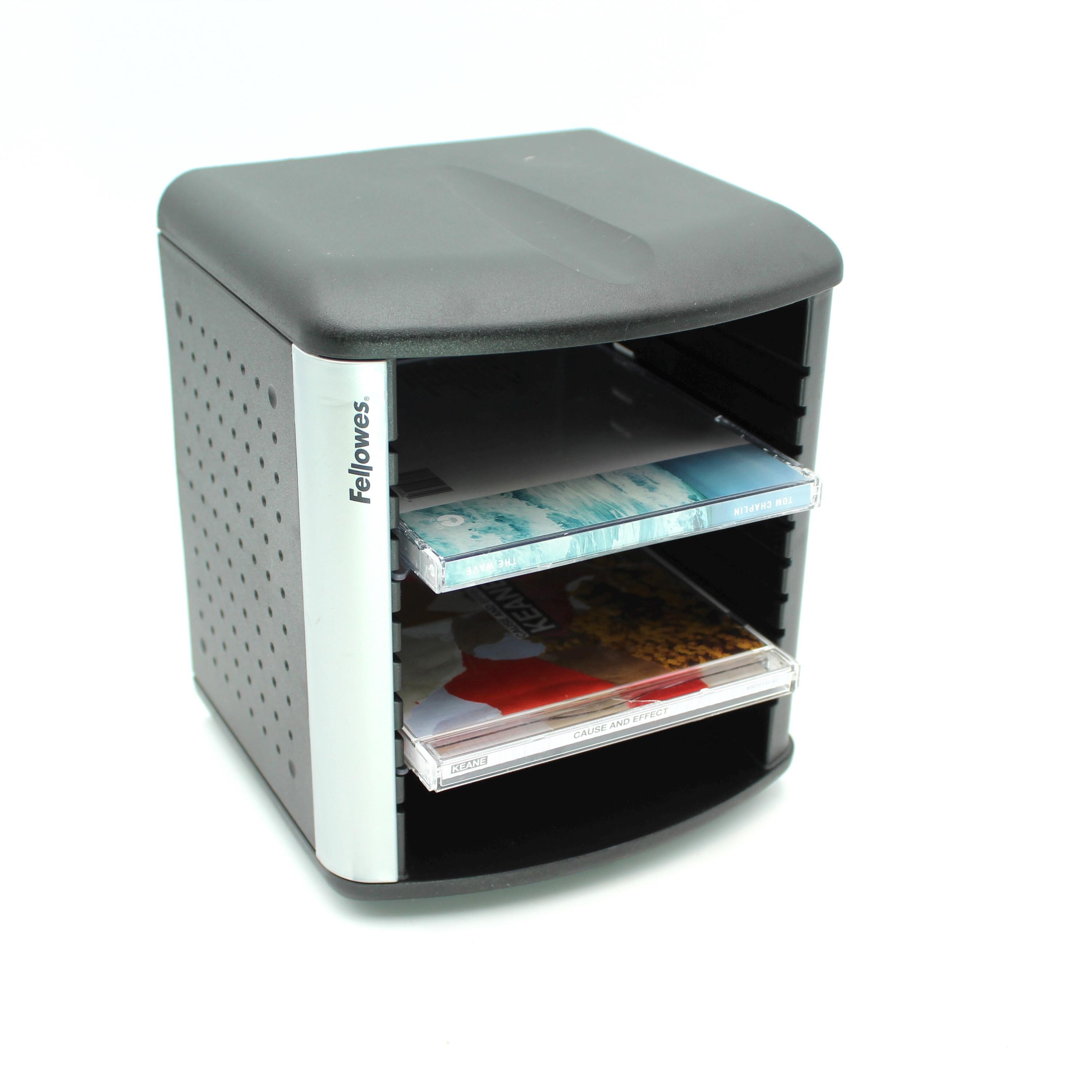 Two Vintage CD Holders - 1980s, 1990s, Vintage, Gray, Black, Desktop ...