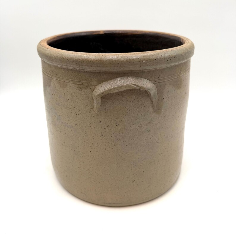 Antique 2 Gallon Pottery Crock - Possibly Albert & Easton - Vintage ...