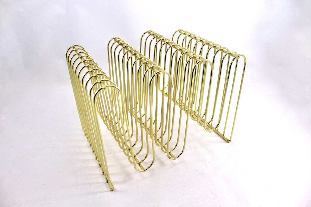 Vintage Gold Metal Letter Holder Organizer, File, Desk Accessories ...