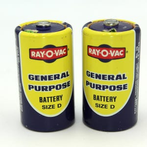 Display Only Rayovac 1980s D Cell Batteries - Set of Two, Vintage, Ray ...