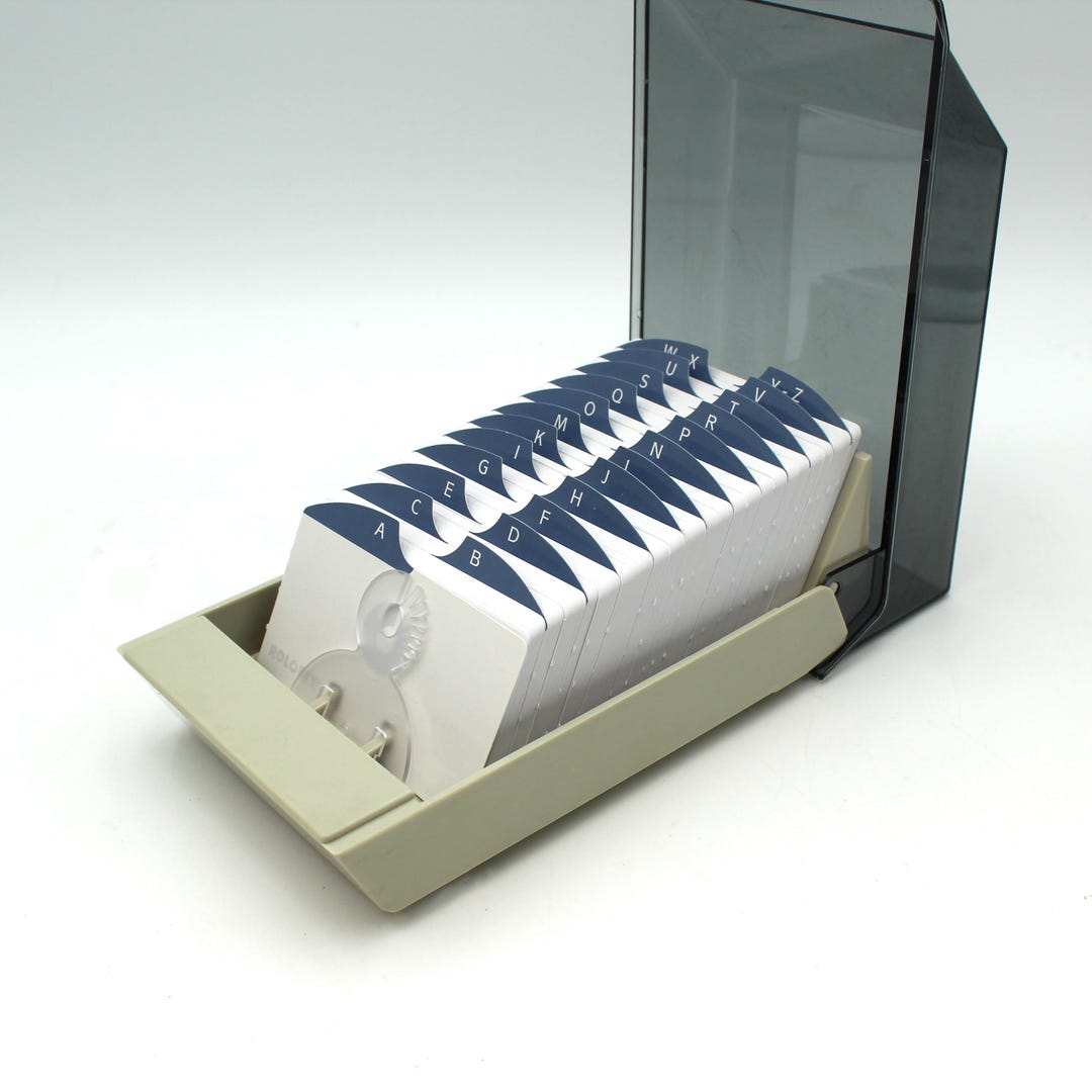 Classic Vintage Rolodex Card File - Vintage, Business Card Holder ...