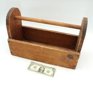 Vintage Rustic Wooden Toolbox With Handle - Antique, Wood, Large, Long ...