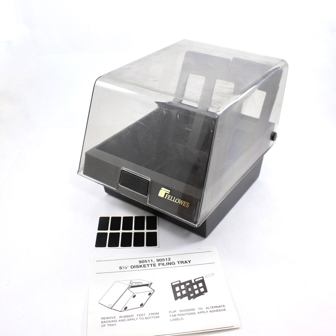 Vintage 1980s Floppy Disk Holder 5.25 Inch Disc, 5 1/2, Large, 80s ...