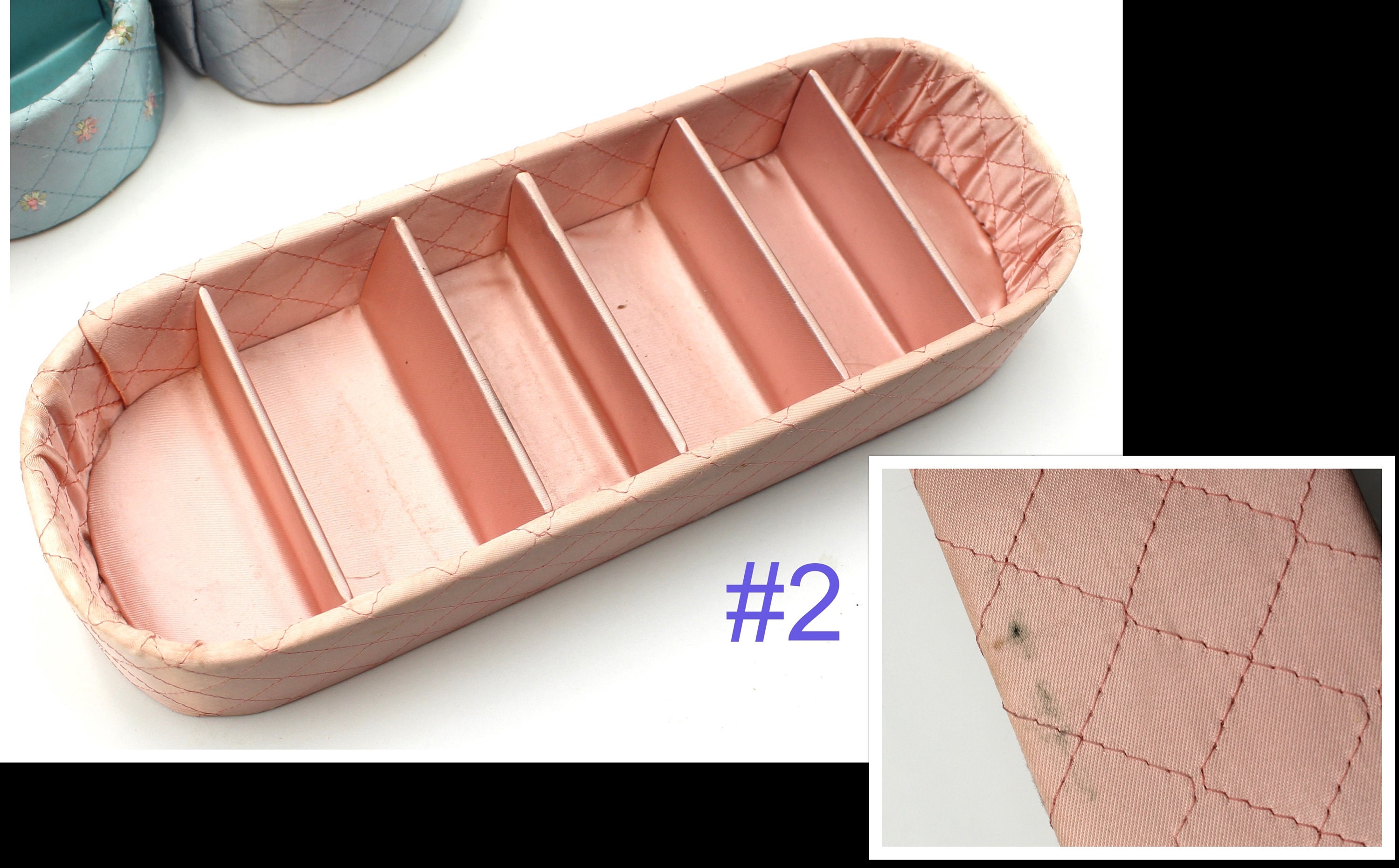 YOUR CHOICE! Vintage Satin Boxes - Quilted, Glove Box, Pink, Blue ...