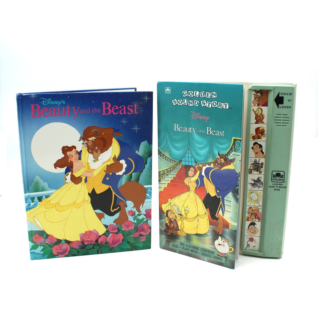 Two Vintage Disney's Beauty and the Beast Hardcover Books - Movie ...