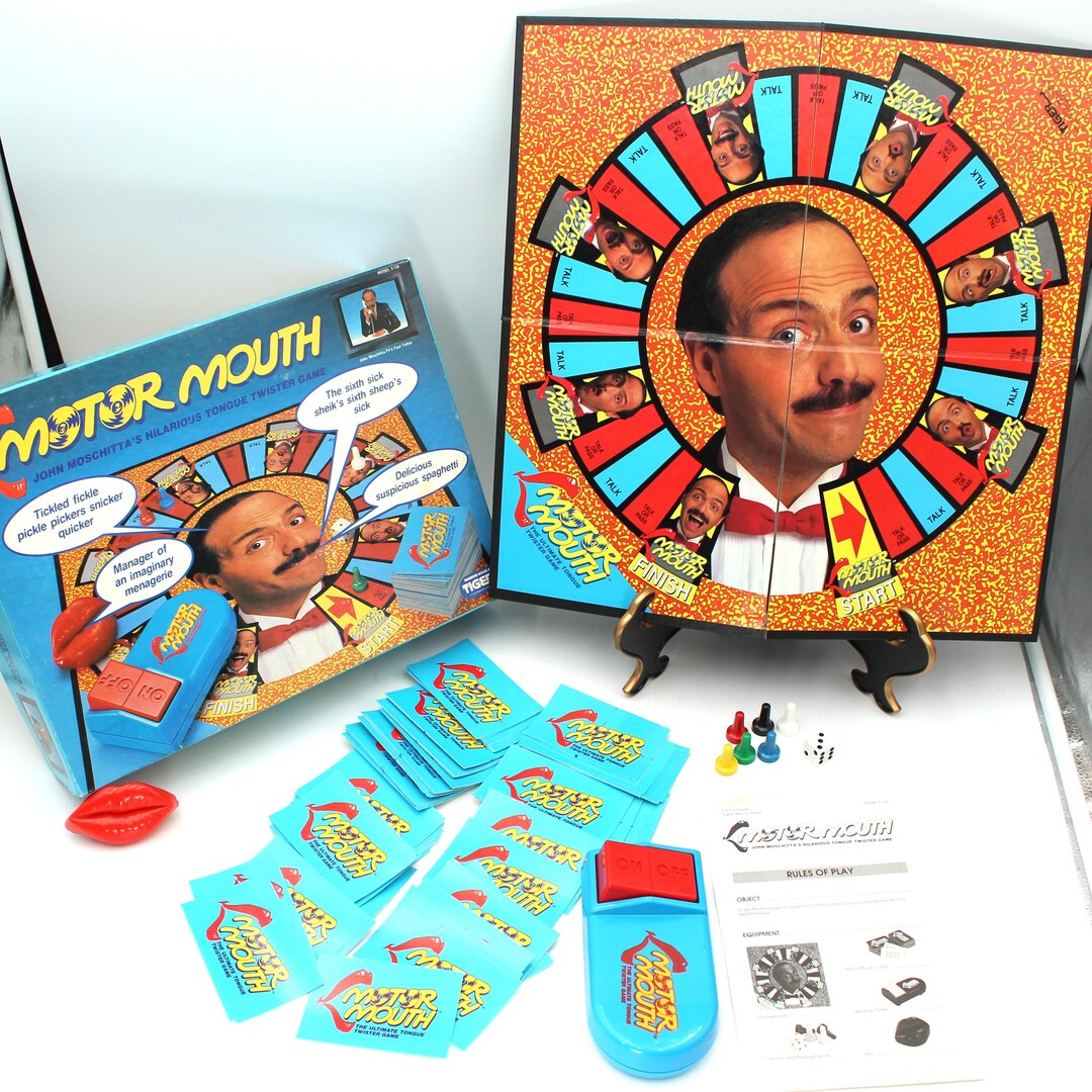 Vintage 1990 "motor Mouth" Board Game - John Moschitta, Fast-talking ...