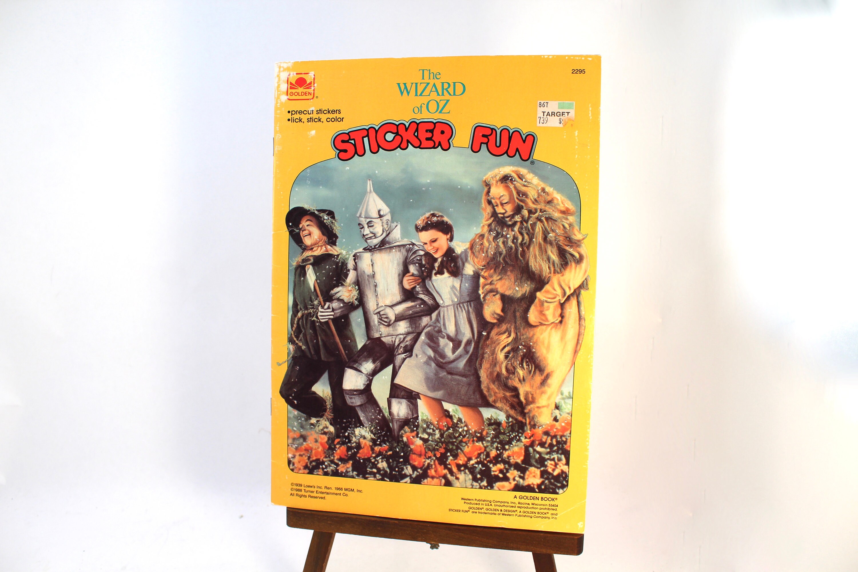 Vintage 1988 Wizard of Oz Sticker Fun Book Hardcover - Etsy