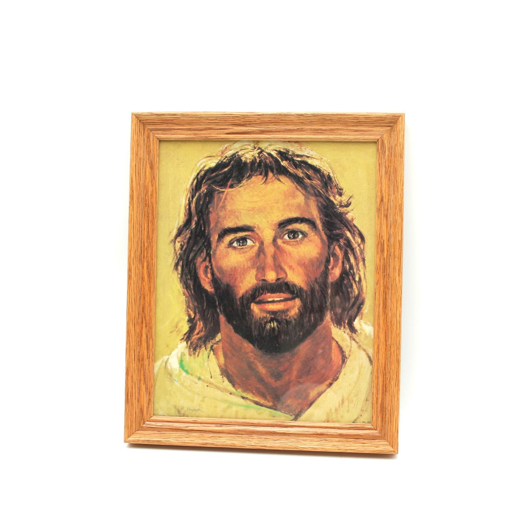 Vintage Richard Hook Head of Christ Jesus Lithograph, Framed - Wall Art ...
