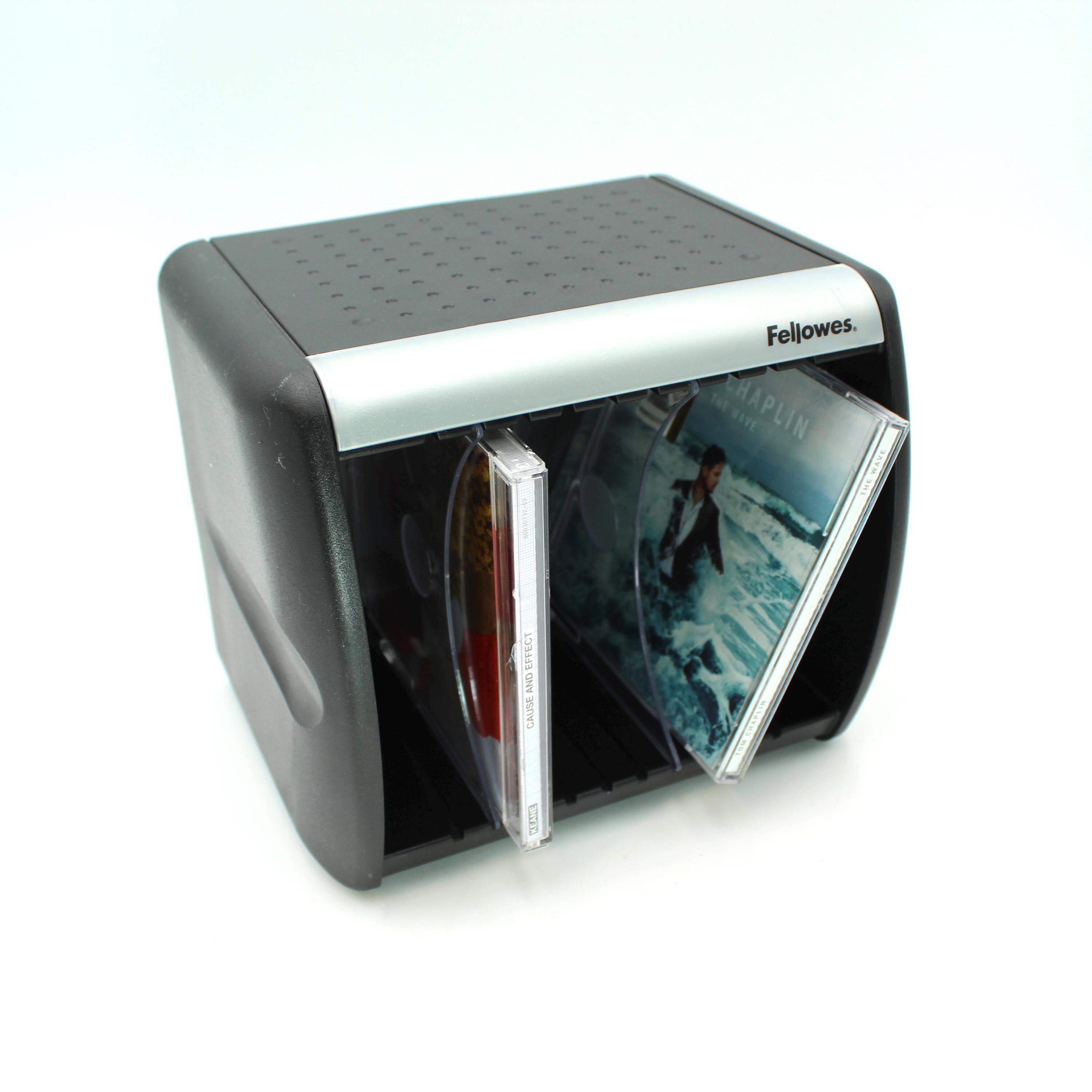 Two Vintage CD Holders - 1980s, 1990s, Vintage, Gray, Black, Desktop ...