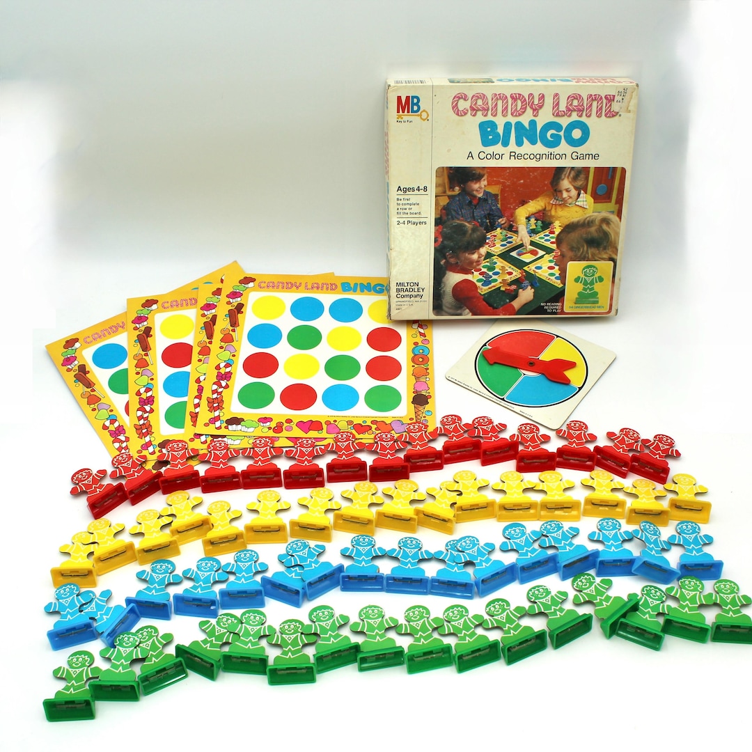 Vintage 1978 Candy Land Bingo Game 1970s Board Game, 70s Toys ...