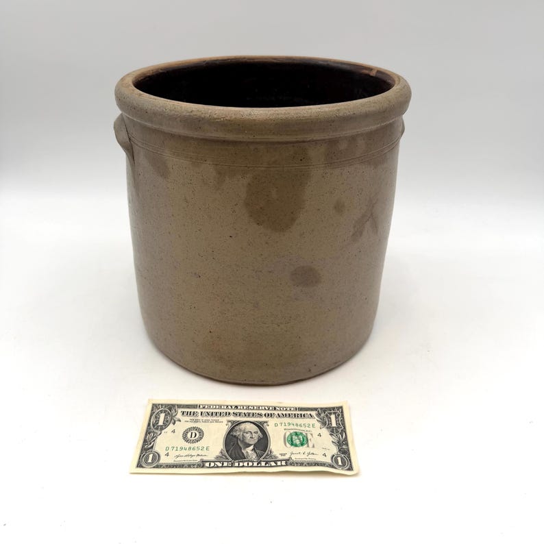 Antique 2 Gallon Pottery Crock - Possibly Albert & Easton - Vintage ...